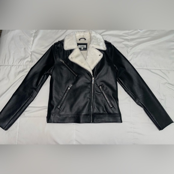 Charlotte Russe | Jackets & Coats | Fuzzy Inside Faux Leather Outside ...